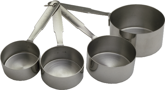 Download Transparent Stainless Steel Measuring Cup Set, Heavy Duty ...