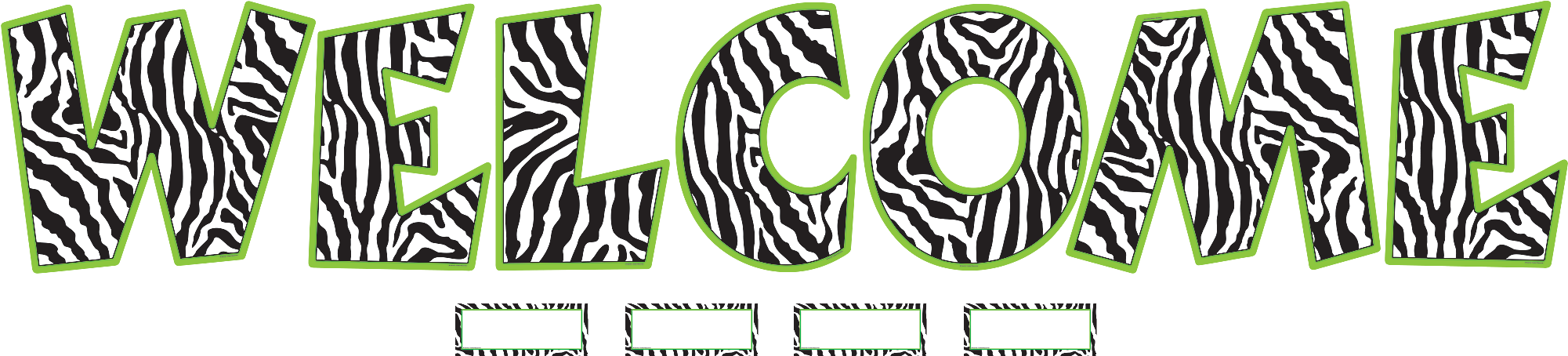 Download Zebra Welcome Bulletin Board Display Set - Teacher Created ...