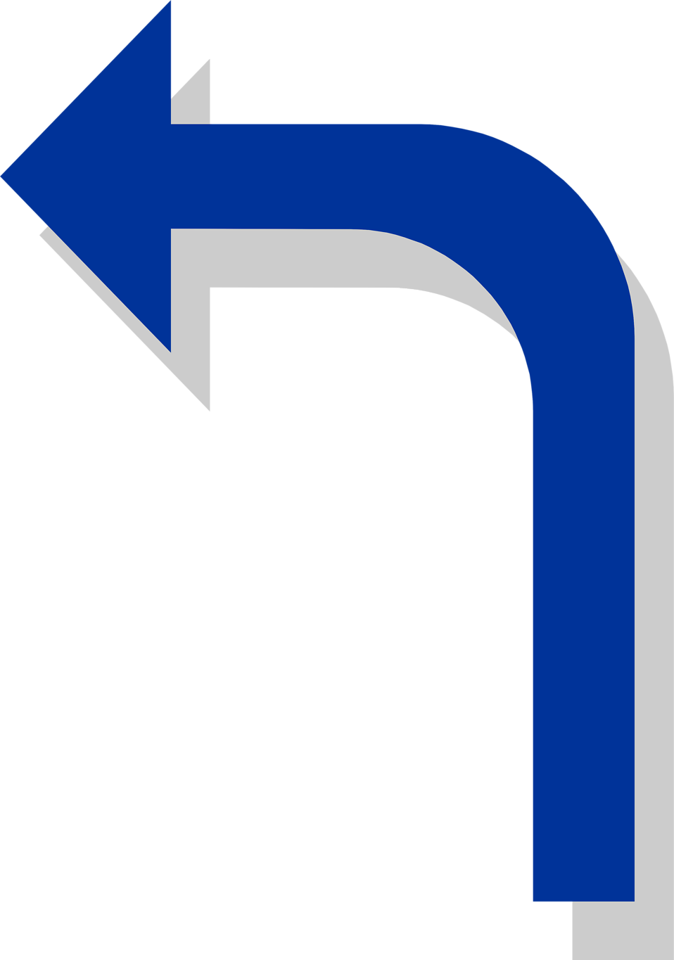 Download Arrow Blue Free Stock Photo Illustration Of - Bent Left Arrow ...