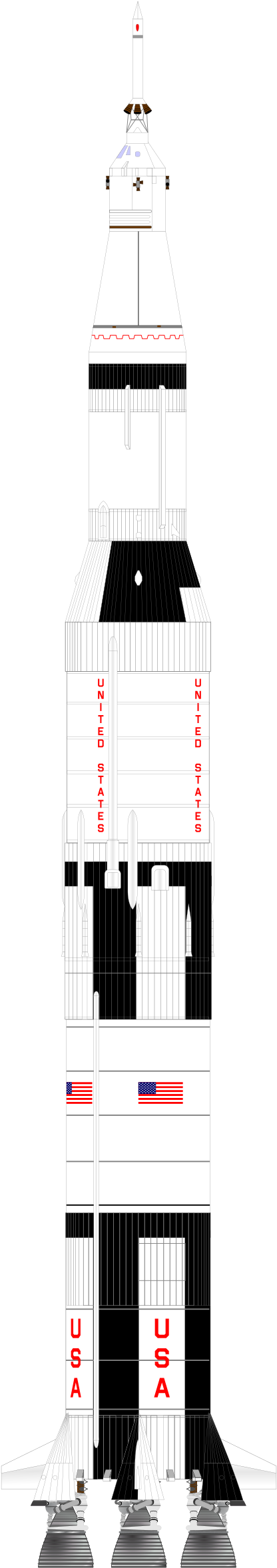 Download Saturn 5 Rocket Png - Rocket - Full Size PNG Image - PNGkit