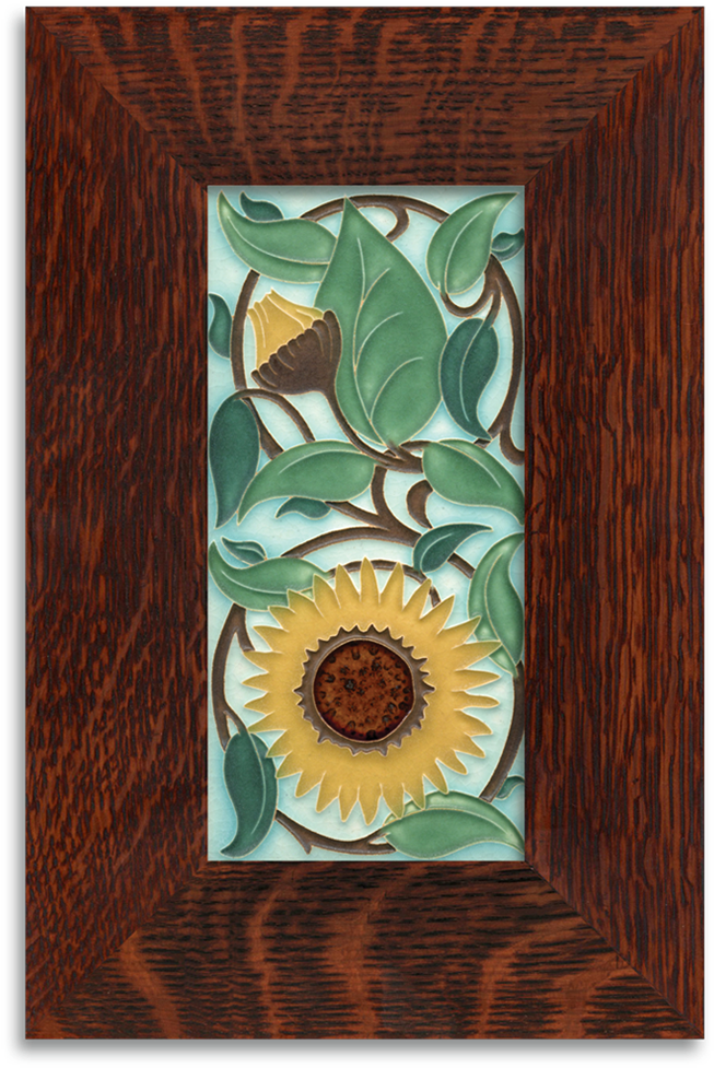 Download Motawi Sunflower In Light Blue - Arts And Crafts Tiles 2018 ...