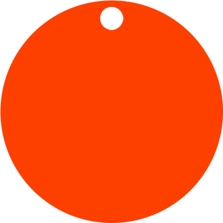 Download Orange Aluminum Circle Tag - Circle - Full Size PNG Image - PNGkit