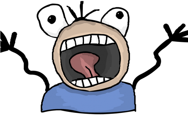 Download Transparent Cartoon Figure Waving Hands In A Panic - Panic ...