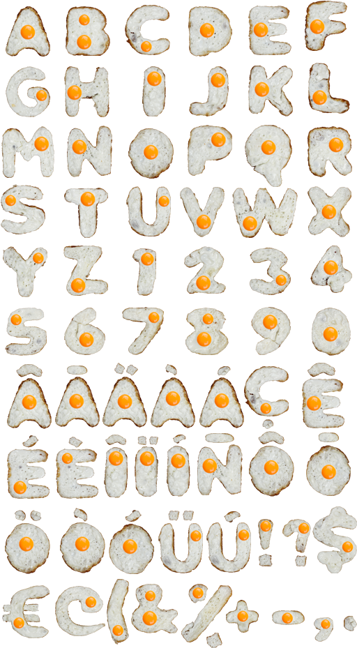 Download Photo Eggs Font Alphabet - Fonts Made Out Of Objects - Full ...