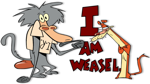Download 111kib, 500x281, Cartoon Network Clipart I Am Weasel - Am ...