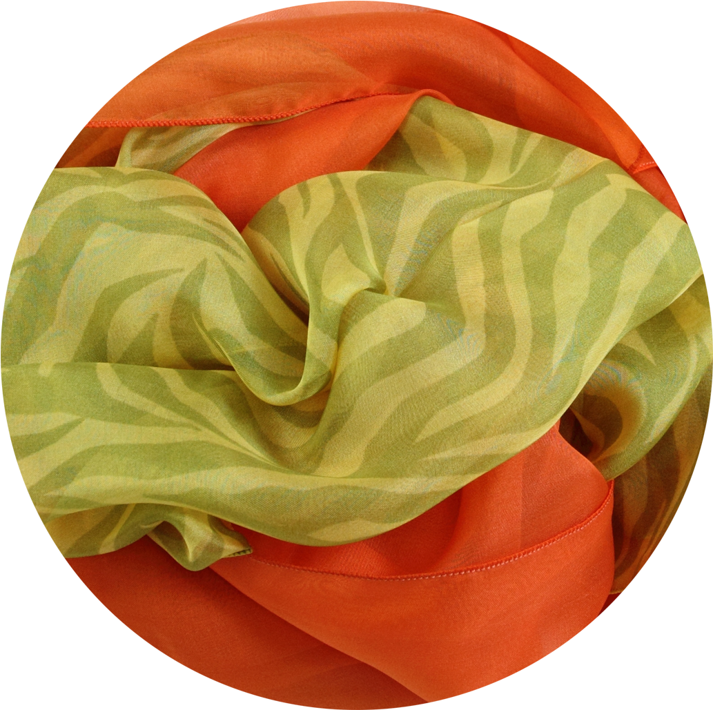 Download Silk Scarf Printed Stripes Yellow Green Plain Orange - France ...