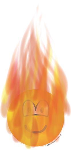 Download Emoticon On Fire - Sticker - Full Size PNG Image - PNGkit