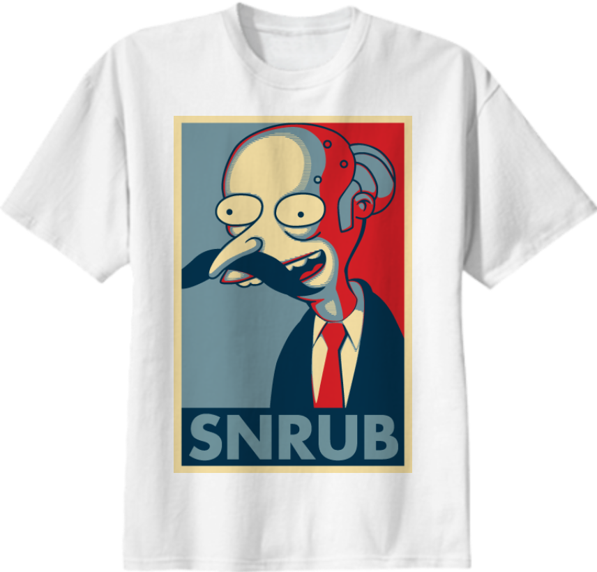 Download Shop Snrub Cotton T-shirt By Nolan - Mr Burns With Mustache ...