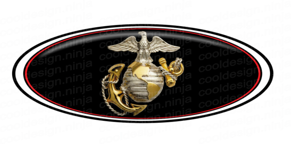 Download Marine Corps Emblem Skins - Marine Ega On Black Ornament ...