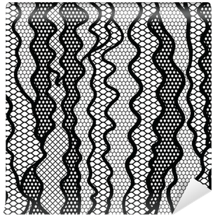 Download Black Lace Vector Fabric Seamless Pattern Wall Mural - Lace ...