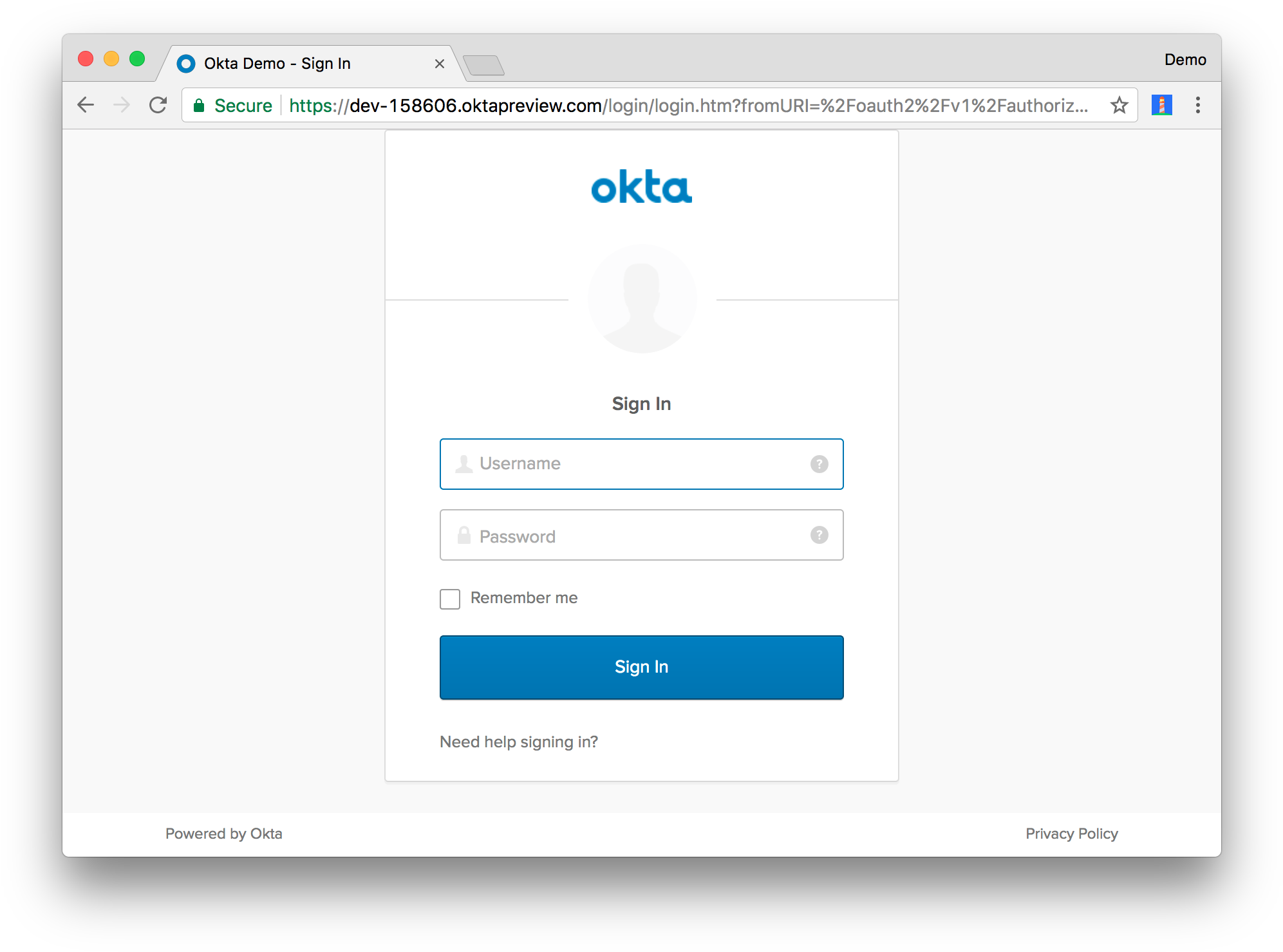 Download Okta Login Form - Okta - Full Size PNG Image - PNGkit