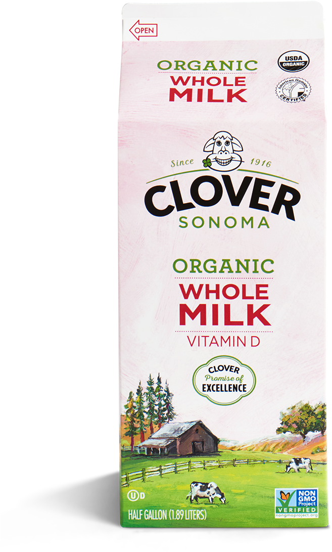 Download Organic Milk - Clover Organic Milk - Full Size PNG Image - PNGkit