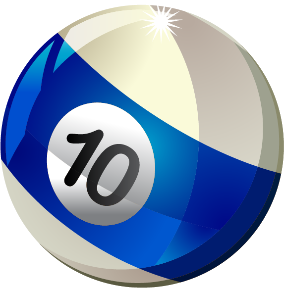 Download Transparent 10 Ball - Number 10 Ten Ball - PNGkit