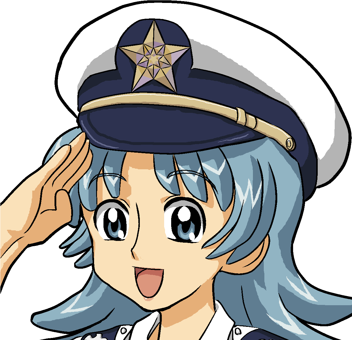 Download Transparent Wikipe-tan In Navy Uniform2 Transparent - Navy ...