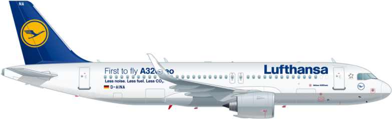Download Transparent Airbus Csm Lh A320neo - Frankfurt Airport - PNGkit