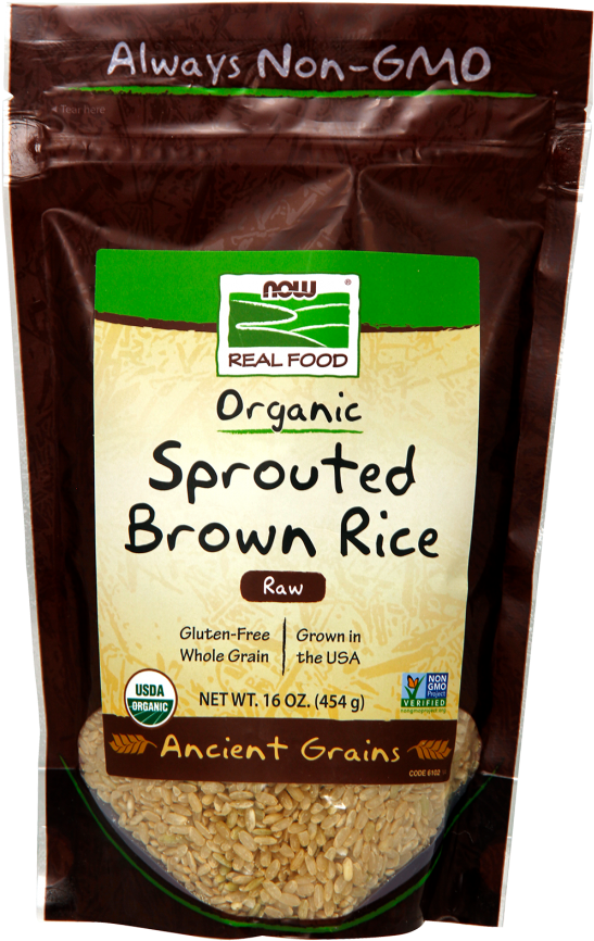 Download Sprouted Brown Rice, Organic - Now Foods - Organic Sprouted ...
