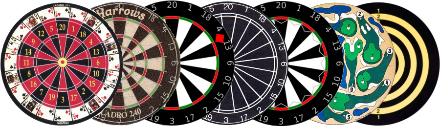 Download Dartboard Variations - Different Dart Boards - Full Size PNG ...