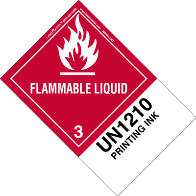 Download Flammable Liquid Label, Un1210 Printing Ink, Paper ...