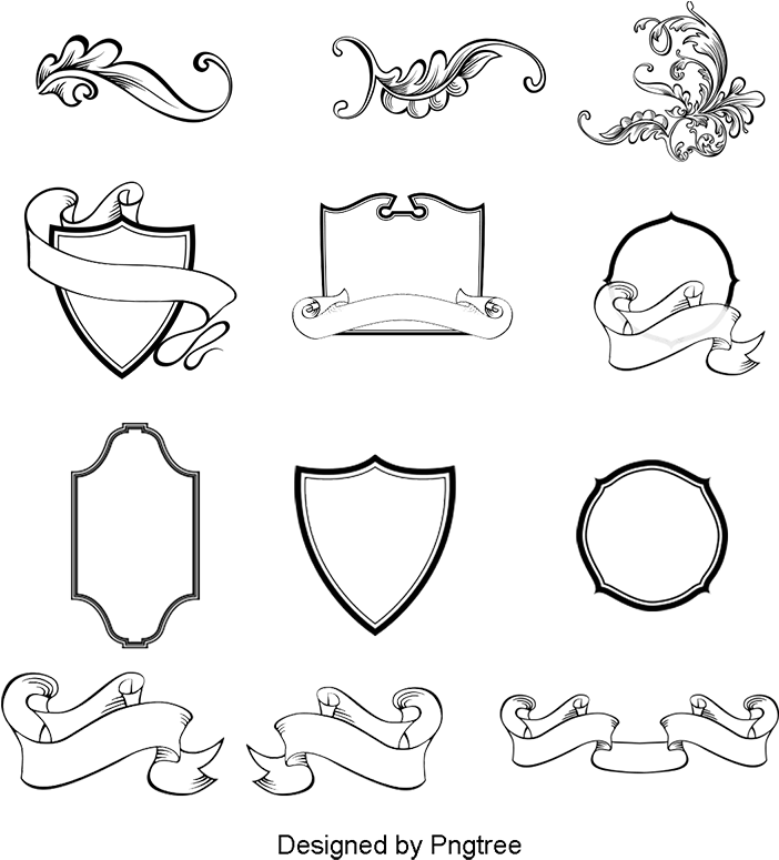 Download Classical Medieval Element Vector Material, Shield, - Portable Network Graphics - Full ...