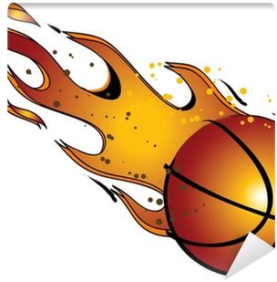 Download Flaming Basketball Vector Clip Art Wall Mural • Pixers® - Clip ...