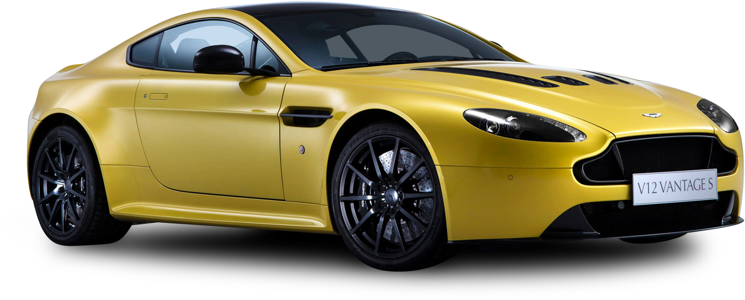 Download Aston Martin V12 Vantage S Yellow Car Png Image - Full Size ...