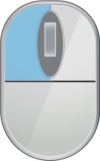 Download A Computer Mouse With The Left Mouse Button Highlighted - Computer Mouse - Full Size ...