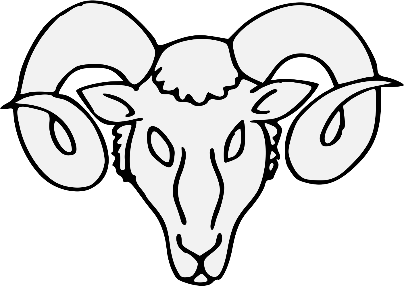 Download Details, Png - Heraldry Ram's Head - Full Size PNG Image - PNGkit