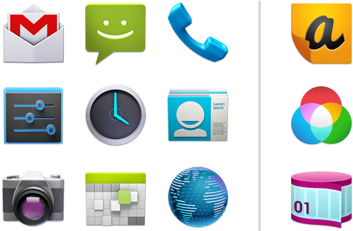 Download Example Launcher Icons For System And Third-party Applications ...