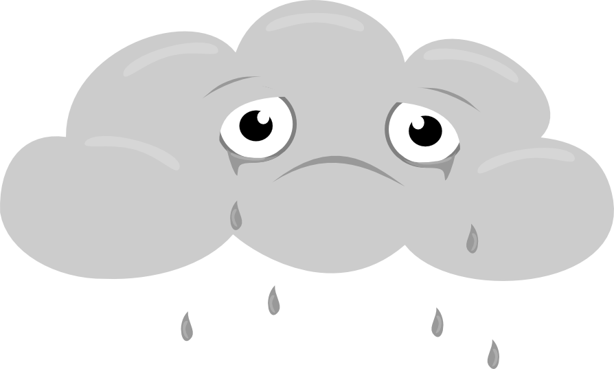 Download Rainbow Storm Designz - Sad Rain Cloud Clipart - Full Size PNG ...