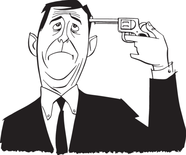 Download Man Points Gun To Head - Cartoon Gun To Head Png - Full Size ...