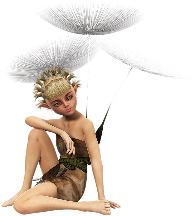 Download Fee, Girl, Sitting, Pixie, Teen, Dandelion, Clothing - Photo Shoot - Full Size PNG ...