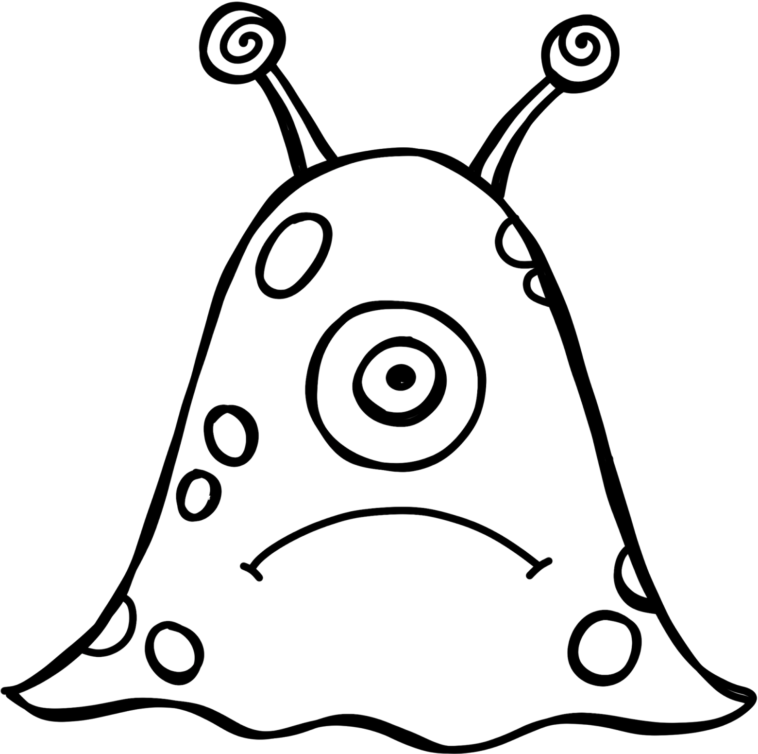 Download 28 Collection Of Monster Clipart Black And White - White ...