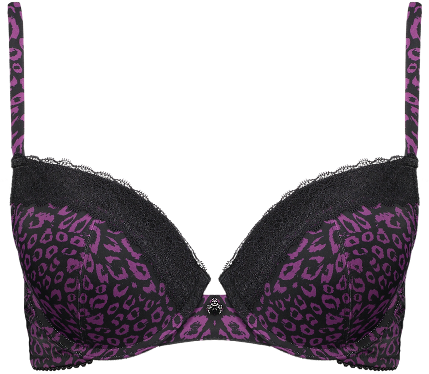 Download Lace Super Boost Bra Black & Plum Braa06 2072black/plum - Bra ...