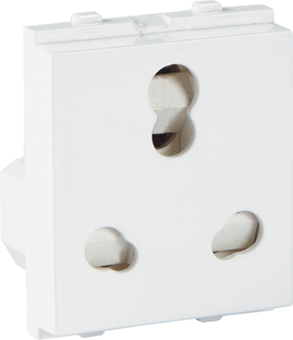 Download 6a 16a 3 Pin Socket White - Socket - Full Size PNG Image - PNGkit
