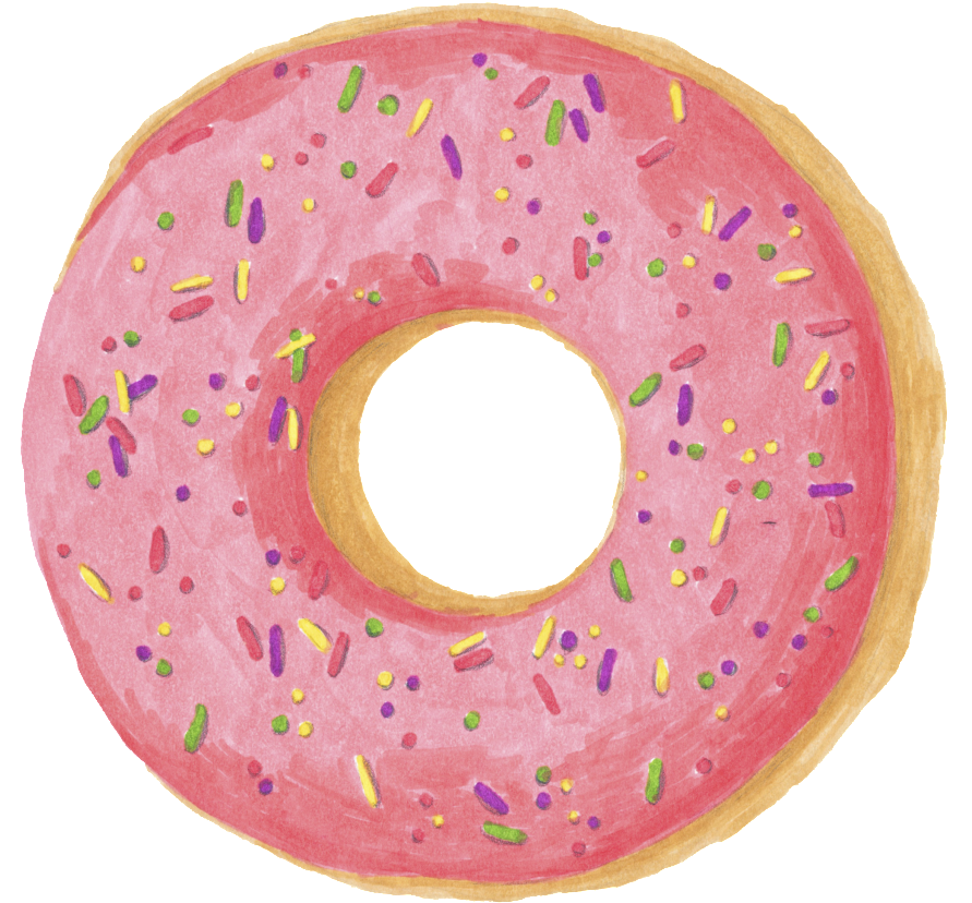 Download Cartoon Donut Transparent Decoration - Doughnut - Full Size ...