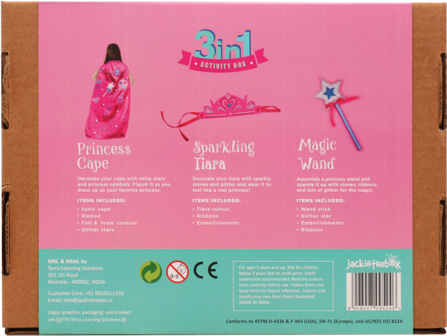 Download Jackinthebox Princess 3-in-1 Craft Kit For Girls By - Full ...
