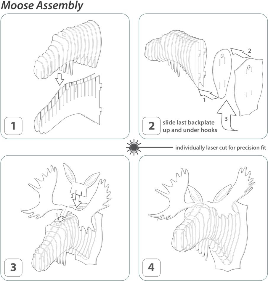 Download Fred The Birch Wood Moose Head - Diagram - Full Size PNG Image ...