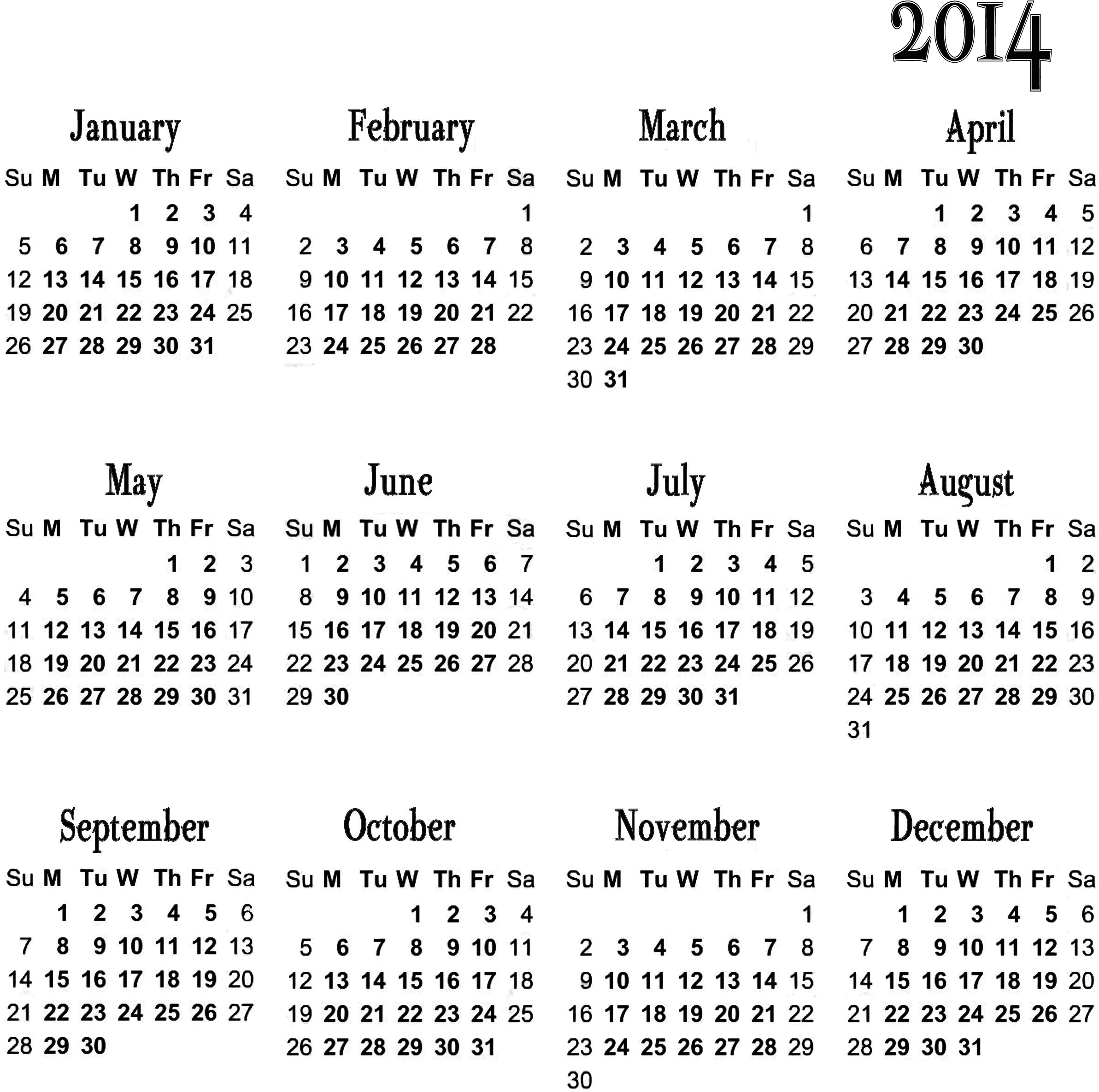 Download Printable Basic Calendar Template Medium Size Printable ...