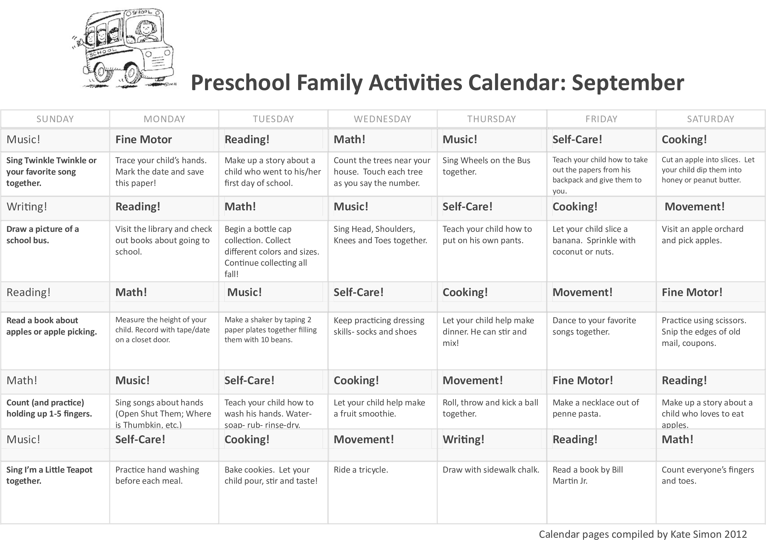 Download Preschool Educational Activity Calendar Template Main ...