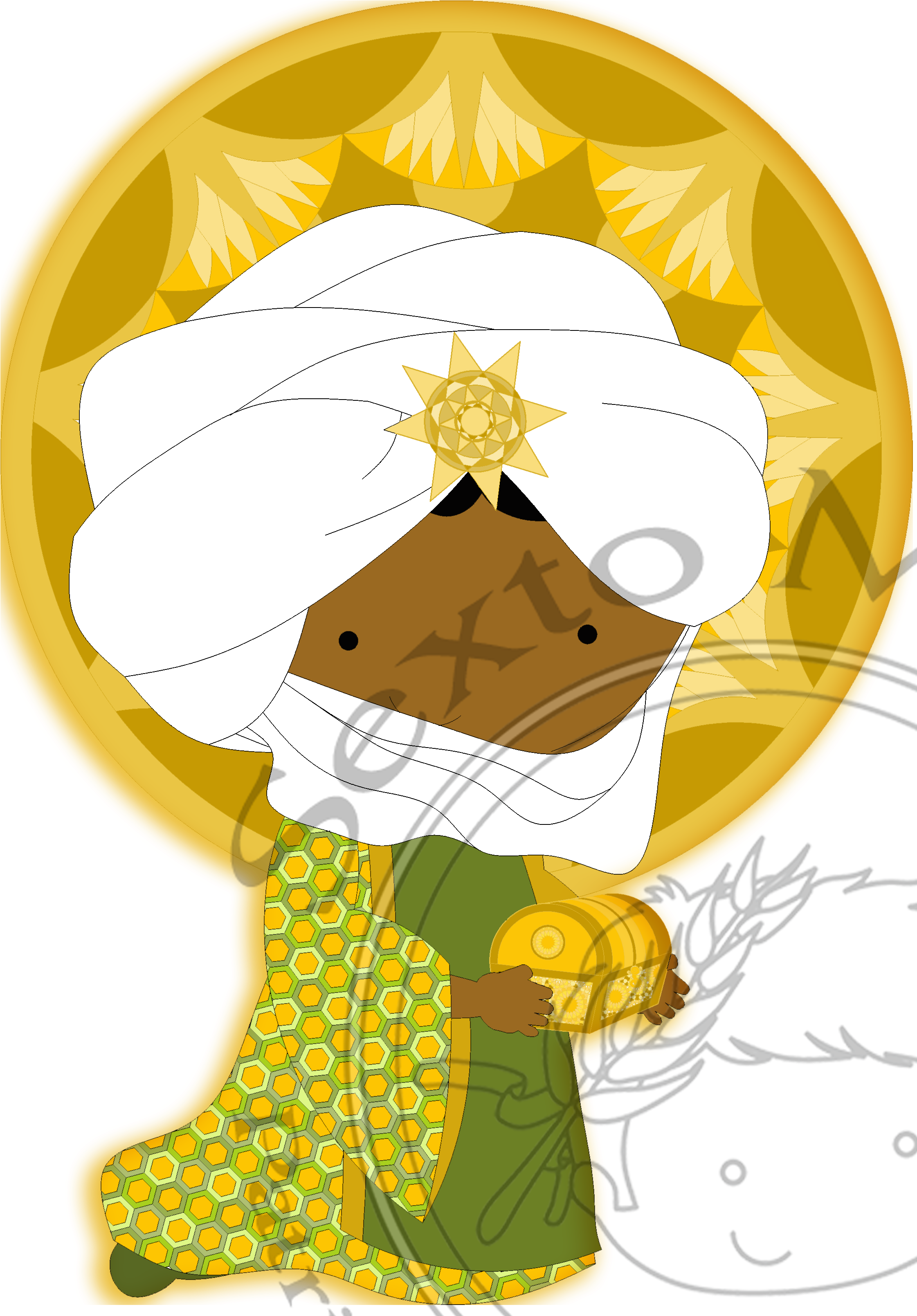 Download Reyes Magos - Baltasar - Illustration - Full Size PNG Image ...