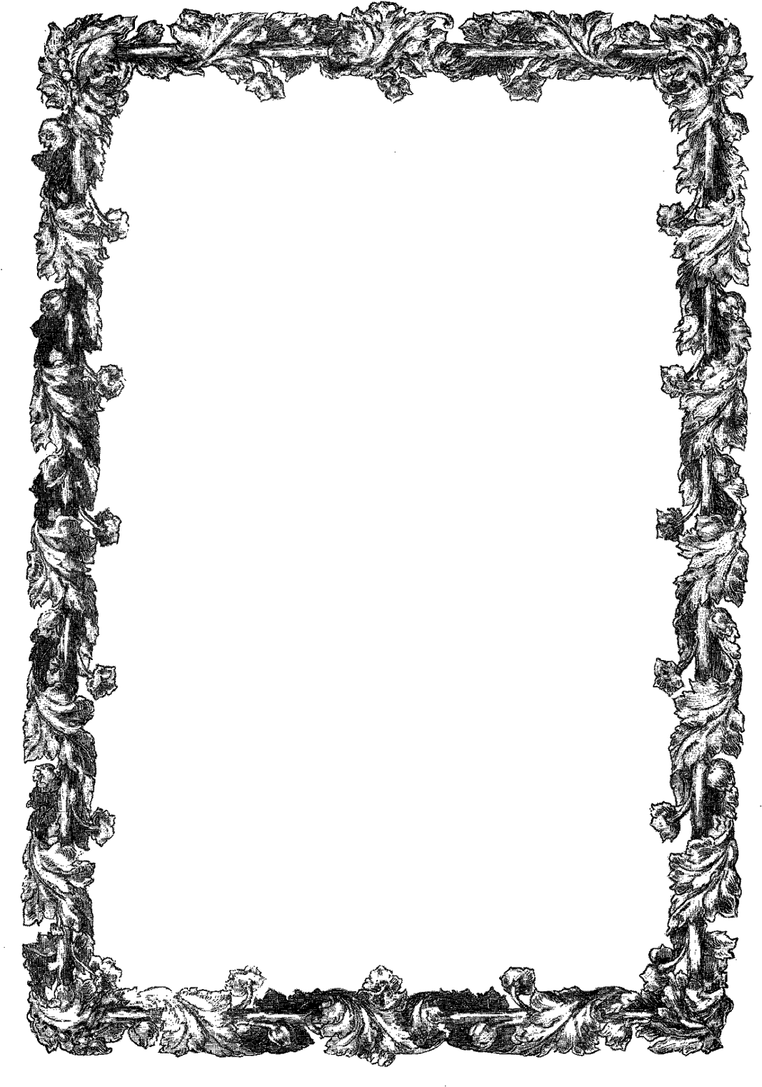 Download Digital Stamp Design - Botanical Frame - Full Size PNG Image ...