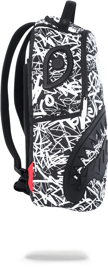 Download Black/white - Sprayground Backpack - Full Size PNG Image - PNGkit