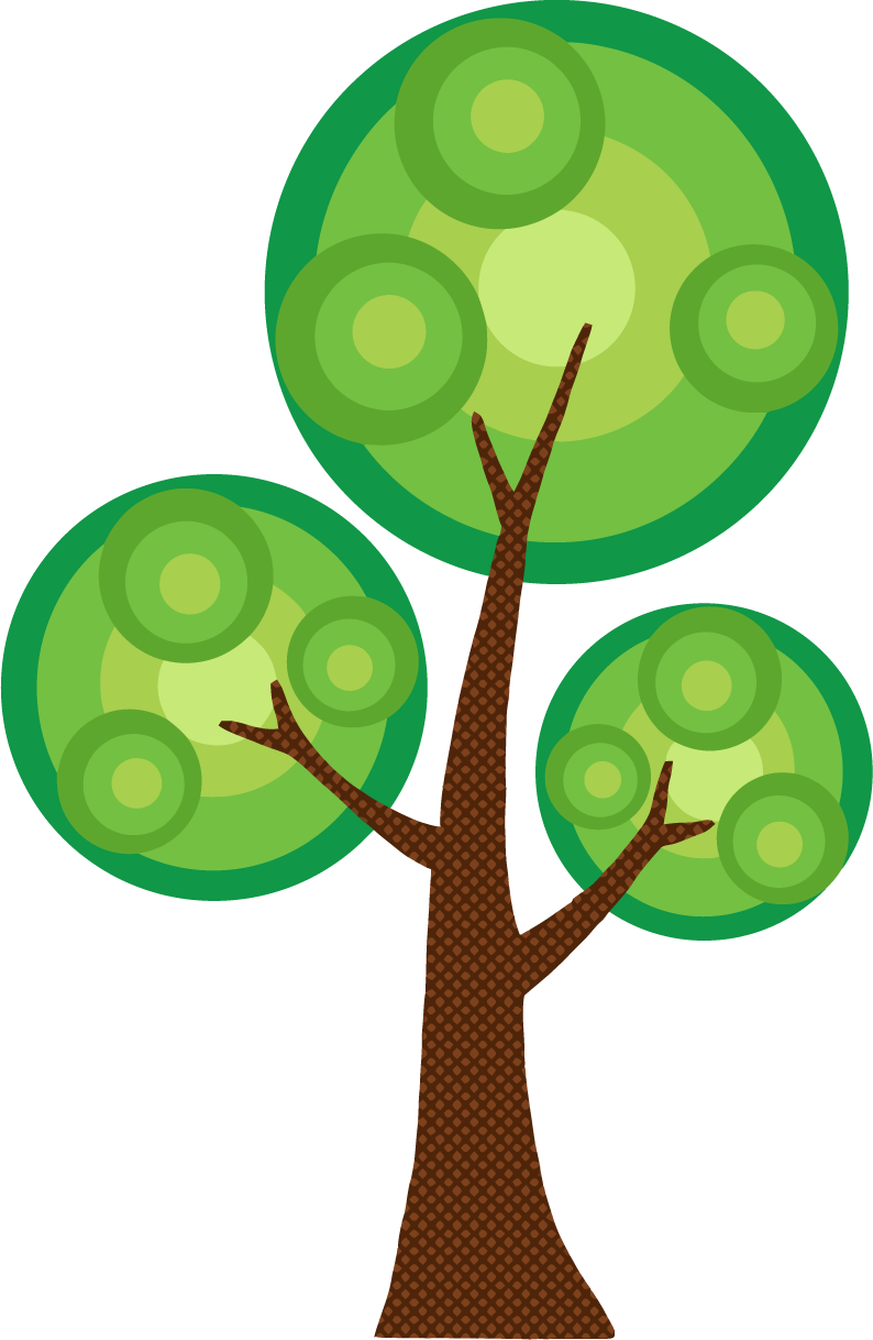 Download Png 4211 Abstract Cartoon Tree With Three Crowns - Cartoon ...