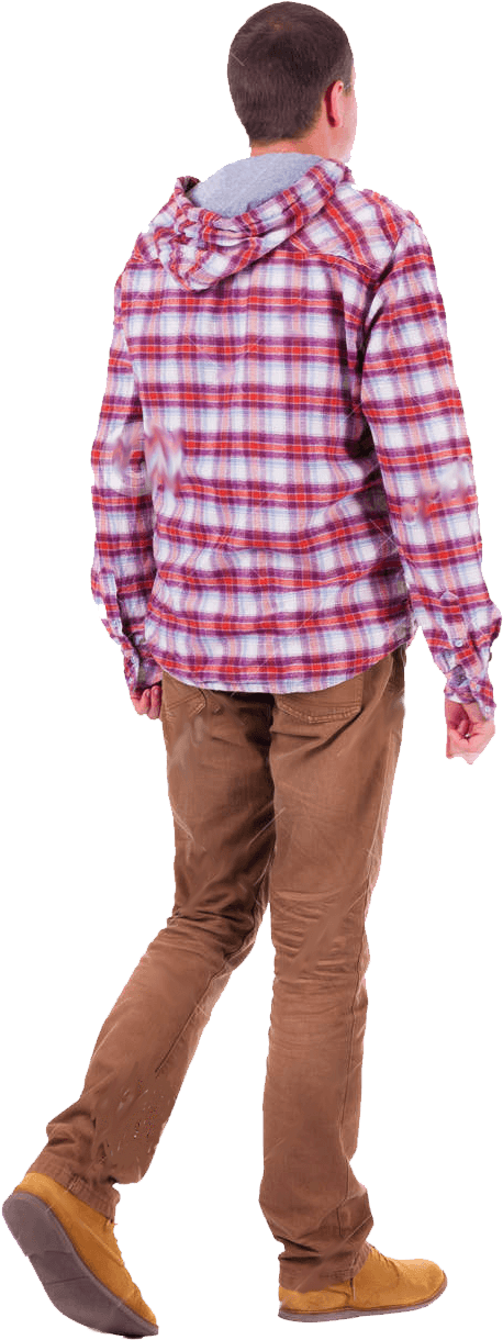 Download Person Standing Back View Transparent - Full Size PNG Image ...