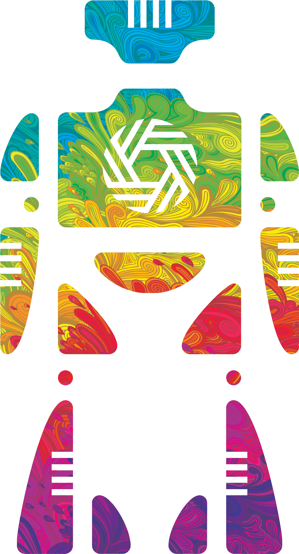 Download Biv 069 Psychedelic Robot Isolated - Psychedelic Robot Bivins ...