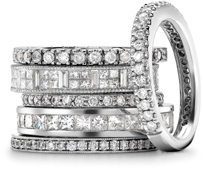 Download Diamond Set Bands - Diamond Set Wedding Band - Full Size PNG ...