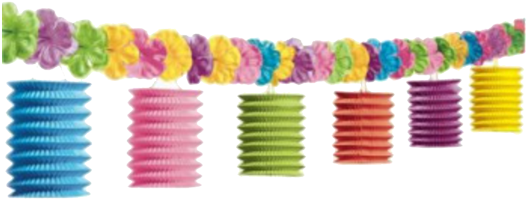 Download Tropical Luau Paper Lanterns - Luau Tiki Lantern Garland ...