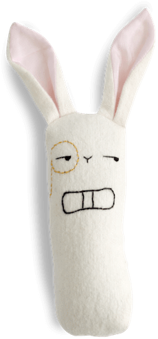 Download Monocle Bunny Rattle - Stuffed Toy - Full Size PNG Image - PNGkit
