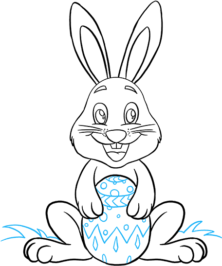 Download How To Draw Easter Bunny - Drawing - Full Size PNG Image - PNGkit