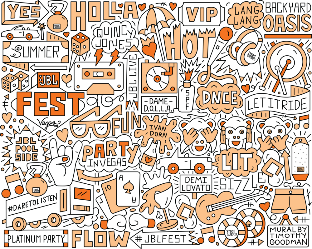 Download #jbl Fest Mural By Timothy Goodman - Full Size PNG Image - PNGkit